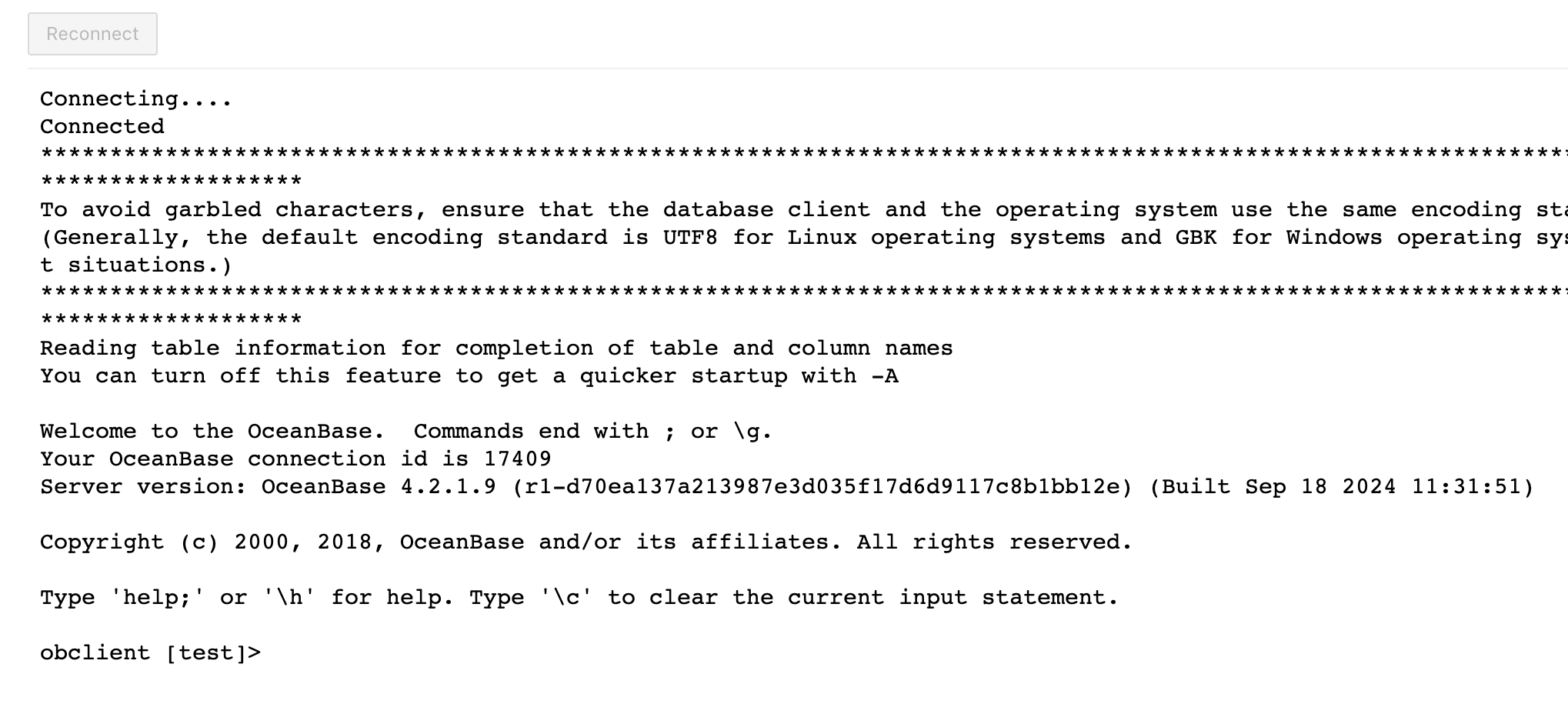 Use ODC for GUI-based SQL development | OceanBase